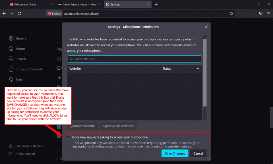 Setting Your Browser Permissions for Softphone Use - Business Telecom ...